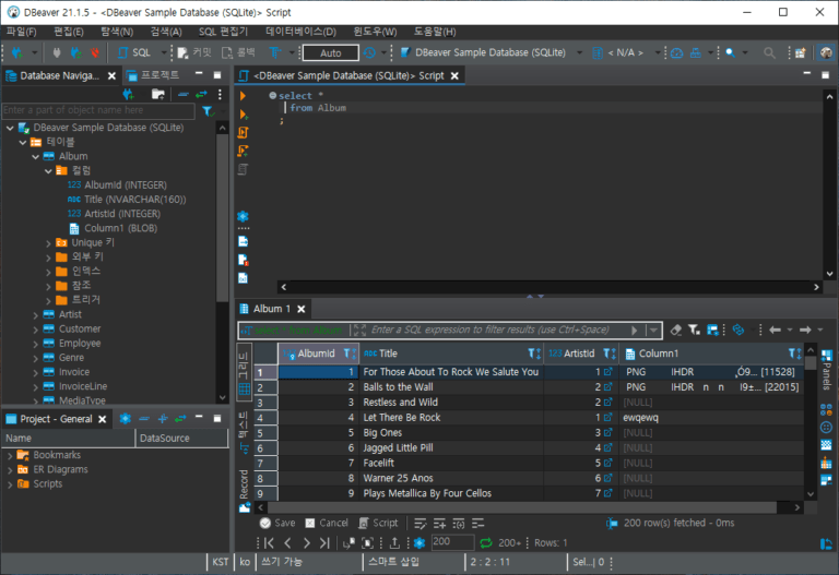 DBeaver 다크 테마 , 엑셀 다운로드, 글꼴 설정 - 생산성 Skill